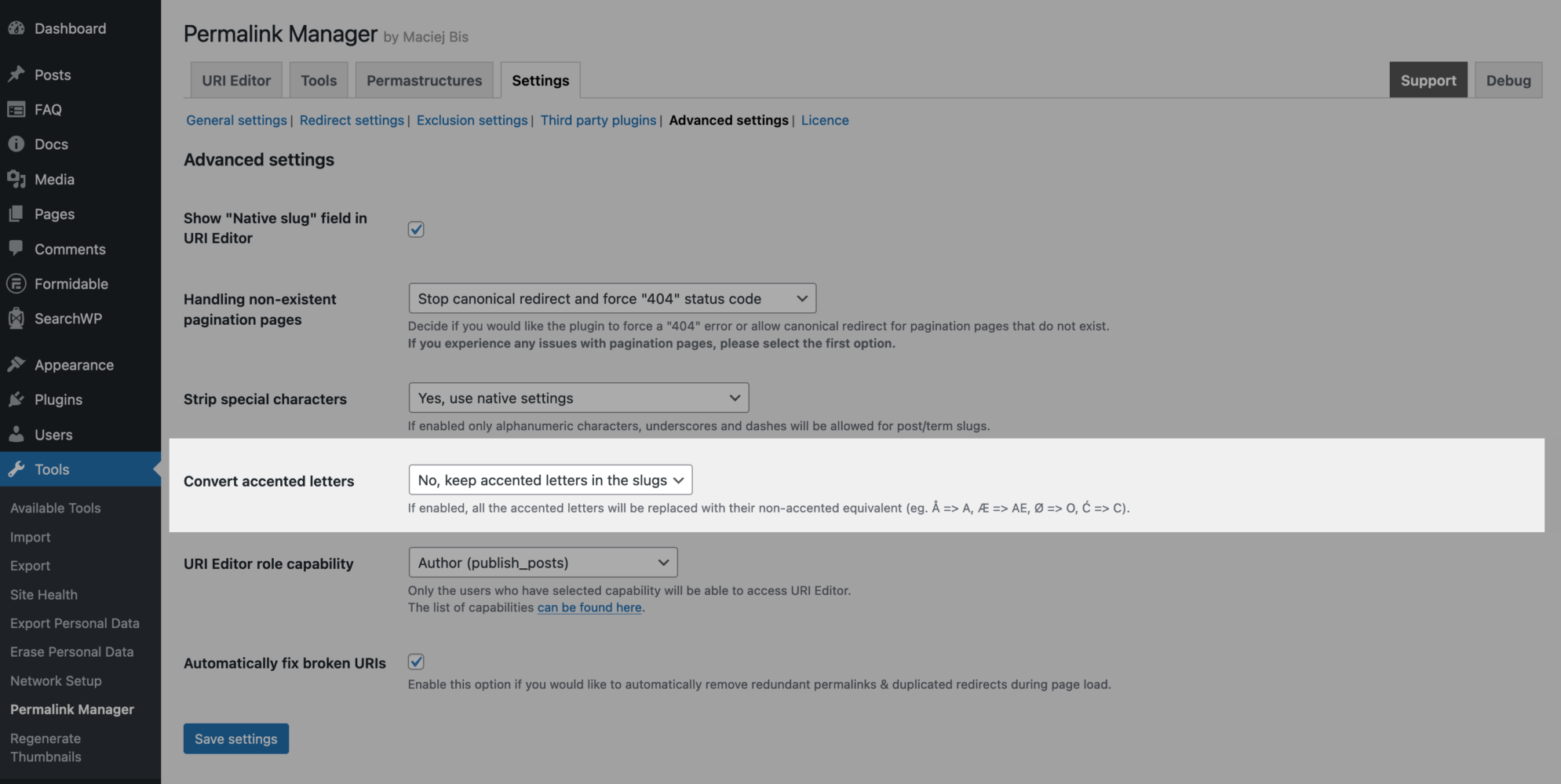 How to Use Special Characters in WordPress Permalinks?