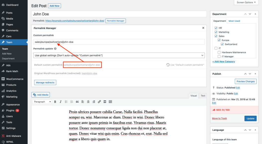 Regenerate custom permalinks | Permalink Manager Pro