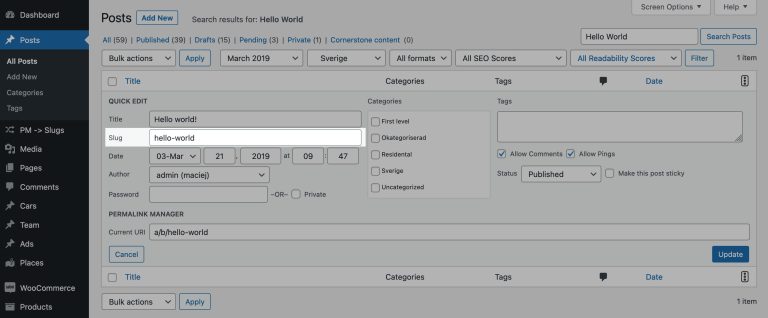 How to Edit WordPress Slugs for Posts, Pages, Categories & CPT